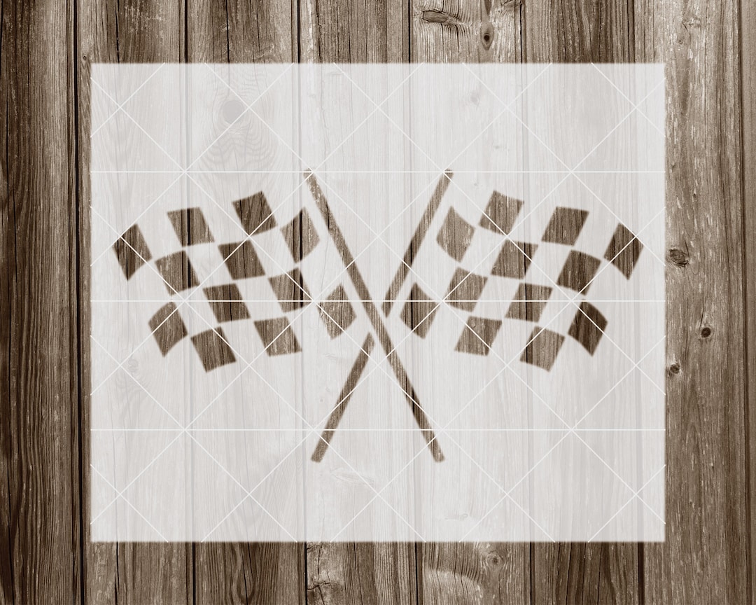 Checkered Flags Stencil, Reusable Stencil for Painting, 1096 - Etsy
