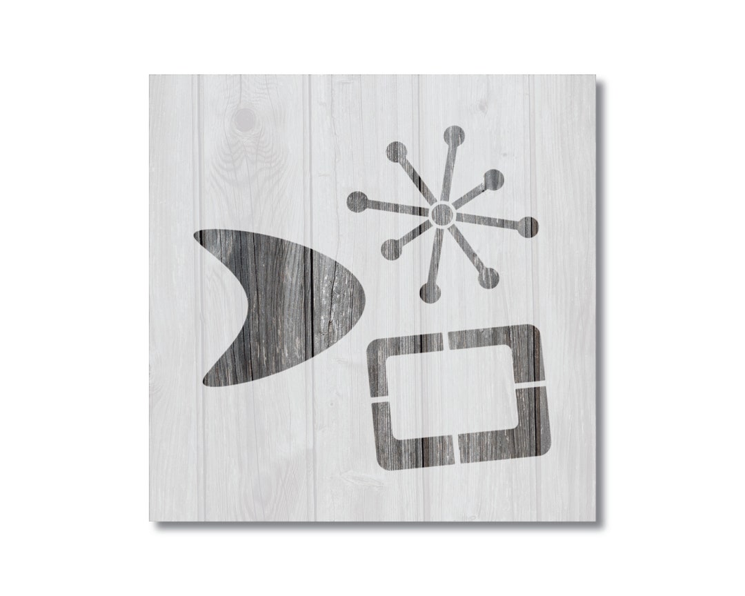 Retro Shapes Stencil-stencils for Painting-art Stencil-mylar-reusable ...