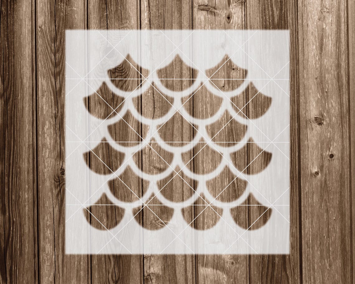 Fish Scales Pattern Stencil, Reusable Stencil for Painting, 2179 - Etsy