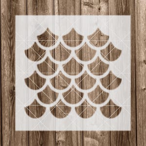 Fish Scales Pattern Stencil, Reusable Stencil for Painting, 2179 - Etsy