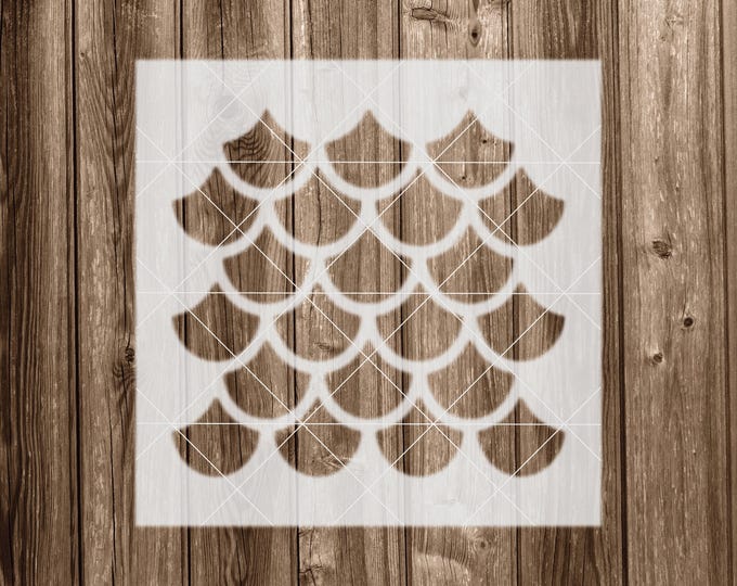 Fish Scales Pattern Stencil, Reusable Stencil for Painting, 2179 - Etsy