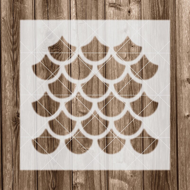 Fish Scale Stencil' - Etsy