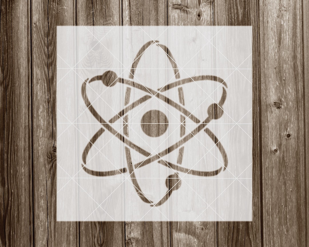Atom Stencil, Reusable Stencil for Painting, 2005 - Etsy