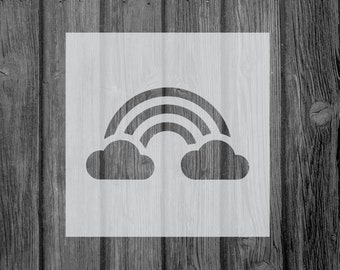 Rainbow Stencil Simple Rainbow Stencil, Large Rainbow Stencils, Rainbow ...