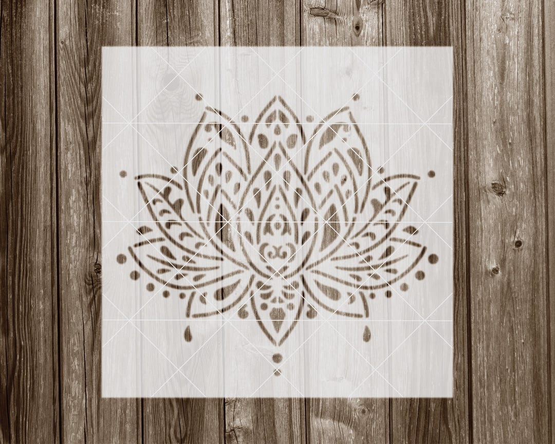 Lotus Stencil, Reusable Stencil for Painting, 2202 - Etsy