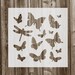 Butterflies Dragonflies Stencil, Reusable Stencil for Painting, 955 - Etsy