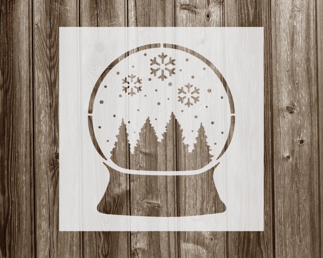 Snow Globe Stencil, Reusable Stencil for Painting, 909 - Etsy