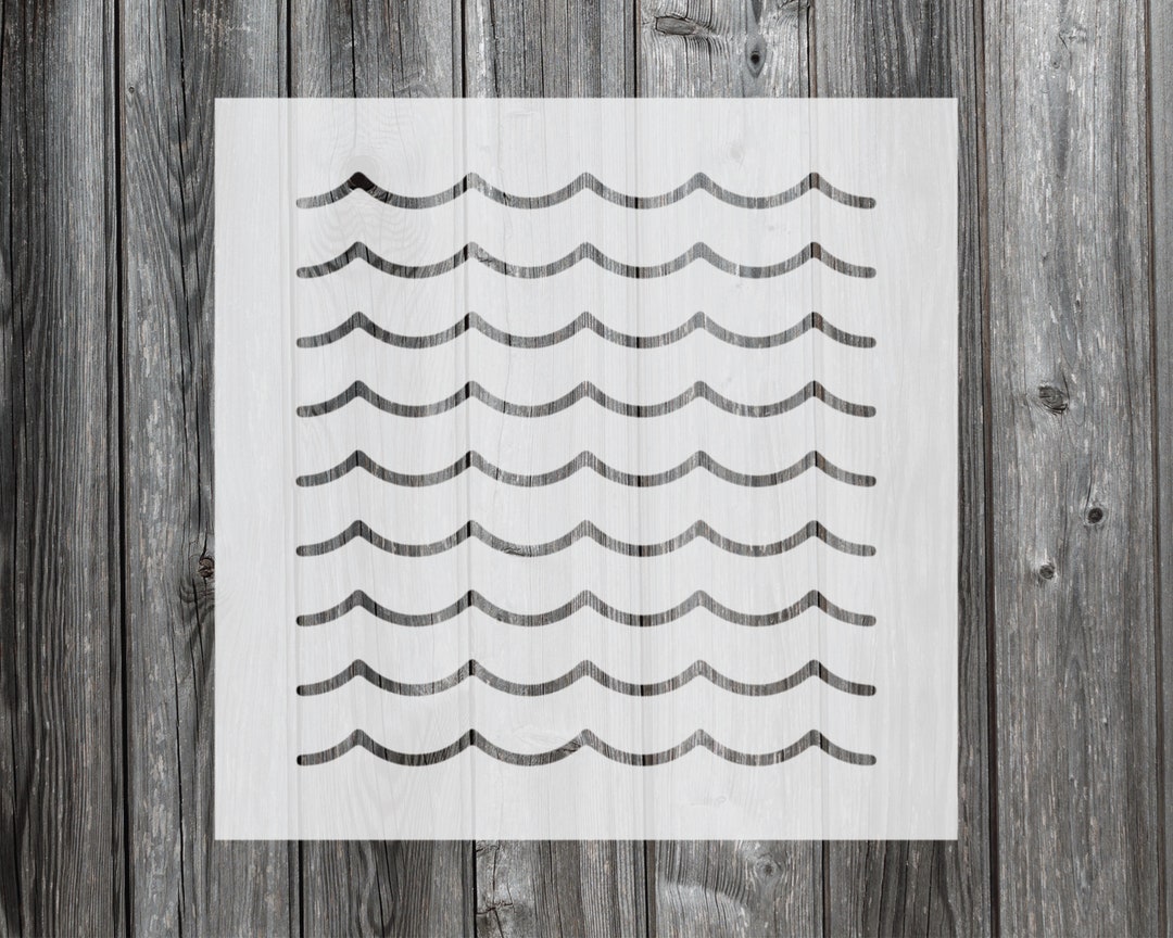 Waves Stencil, Reusable Stencil for Painting, 704 - Etsy