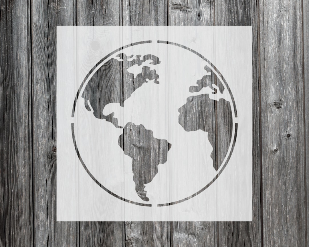 Earth Stencil, Reusable Stencil for Painting, 050 - Etsy