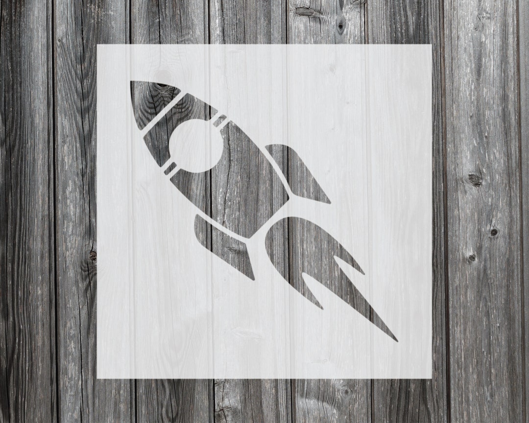 Rocketship Stencil, Reusable Stencil for Painting, 244 - Etsy