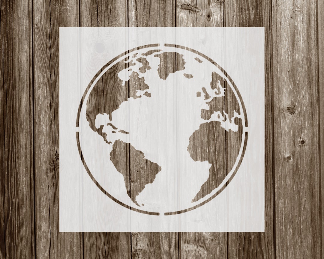 Earth Stencil, Reusable Stencil for Painting, 996 - Etsy