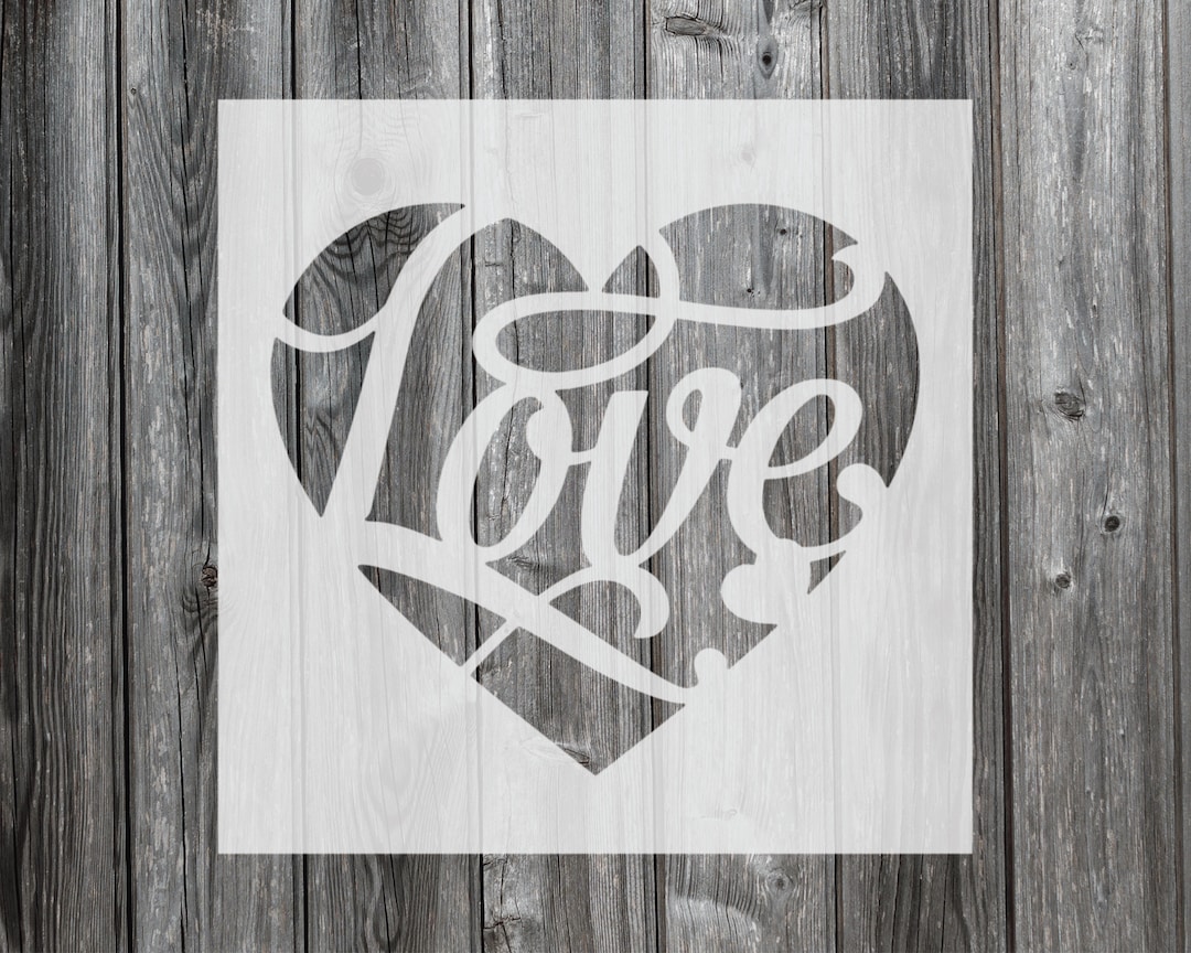 Love Heart Stencil, Reusable Stencil for Painting, 928 - Etsy