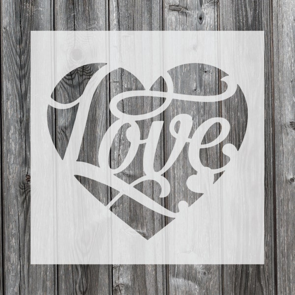 Love Stencil - Etsy