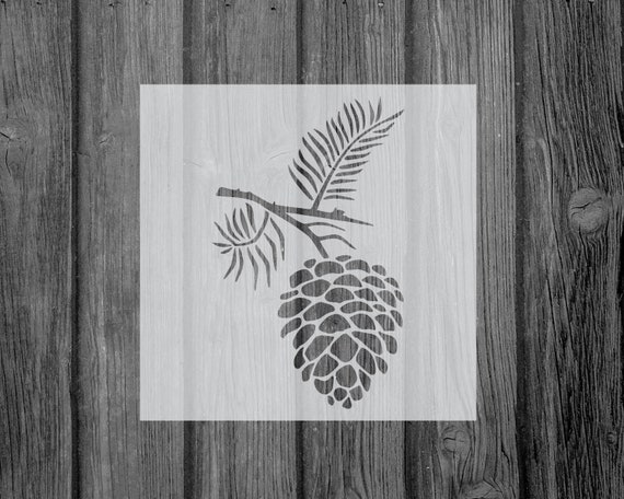 Pine Cone Stencil Border
