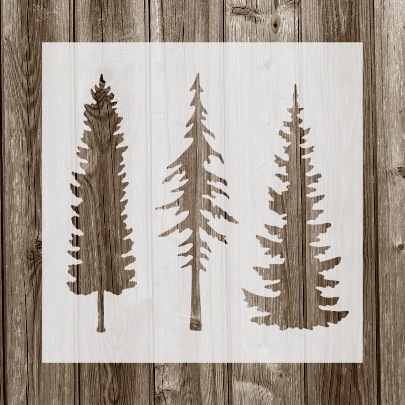Skinny Tree Stencil - Etsy