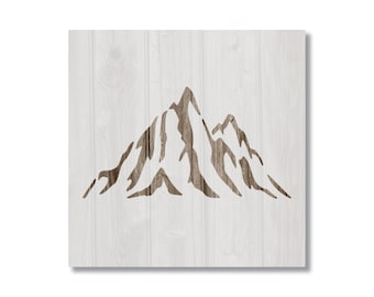 Mountain Range Stencil Trees Landscape Scenery Reusable Stencil - Etsy