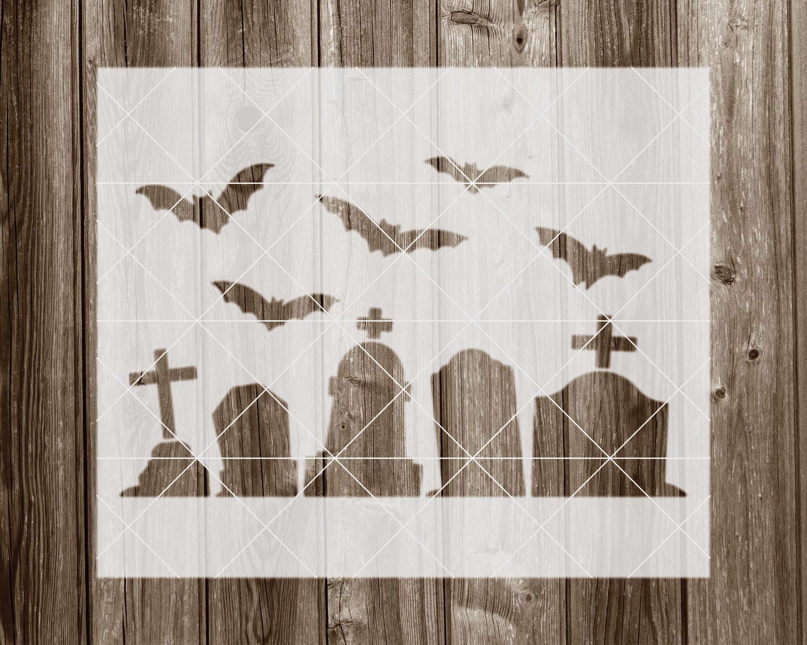 Graveyard Stencil, Reusable Stencil for Painting, 1097 - Etsy