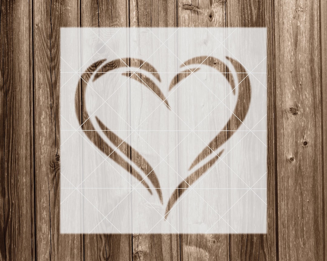Heart Stencil, Reusable Stencil for Painting, 2234 - Etsy