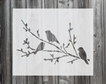 Bird Holding a Branch Stencil-reusable Stencil-art Stencil craft ...