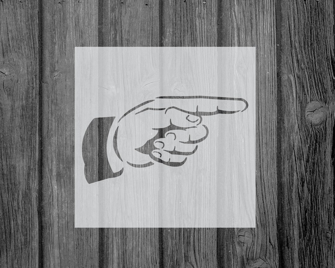 Pointing Hand Stencil, Reusable Stencil for Painting, 607 - Etsy