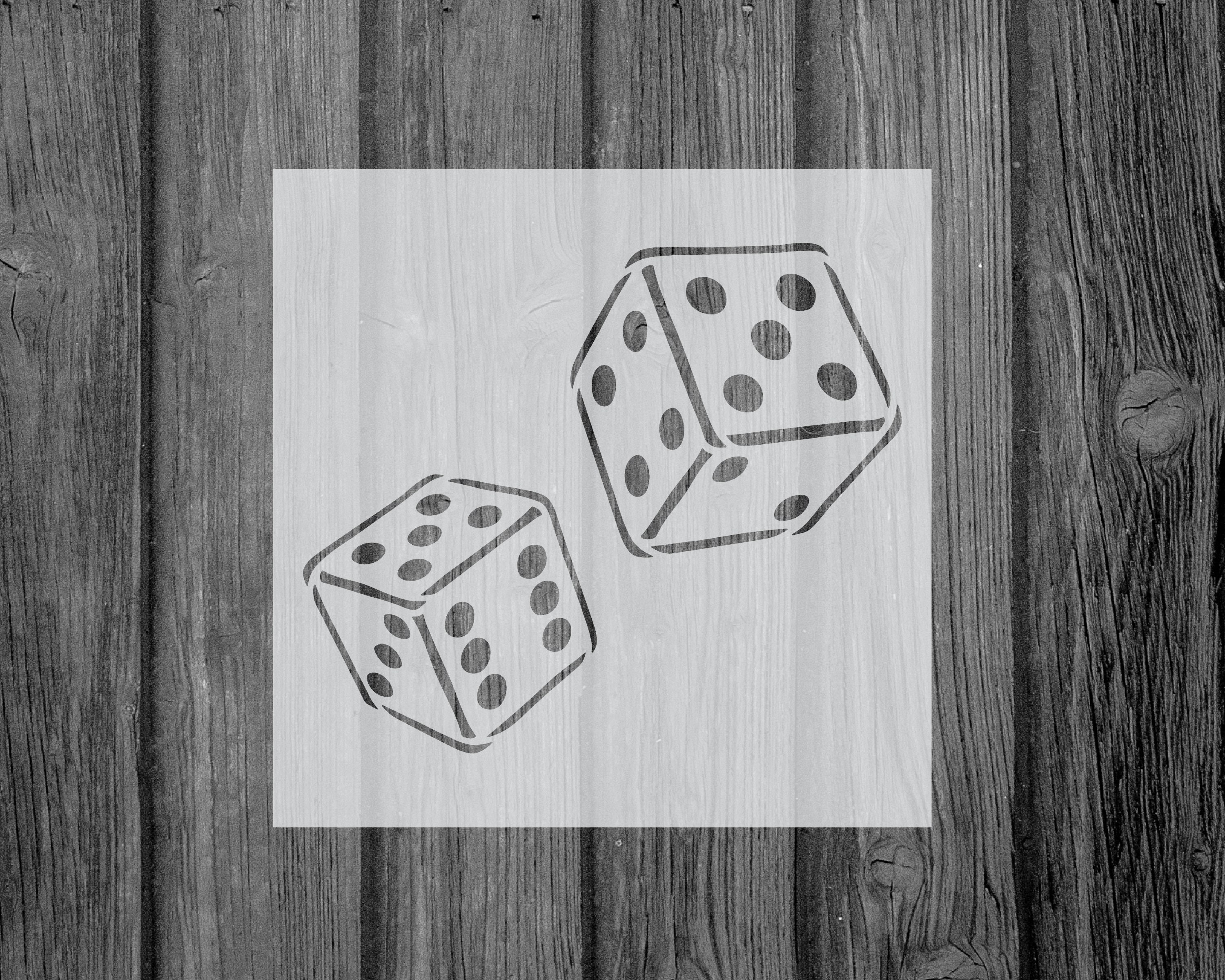 Drawing & Drafting Craft Supplies & Tools Visual Arts Dice Stencil ...