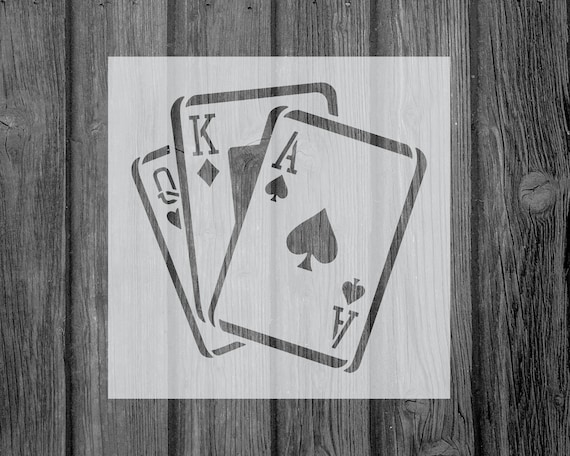 Playing Card Club Stencil