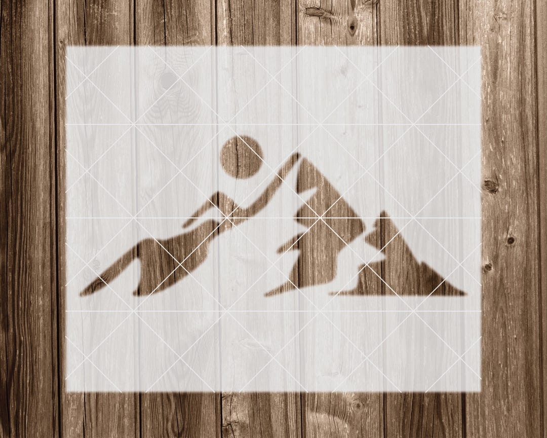 Mountains Stencil, Reusable Stencil for Painting, 2144 - Etsy