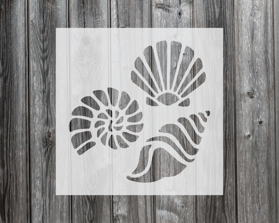 Seashells Stencil, Reusable Stencil for Painting, 857 - Etsy