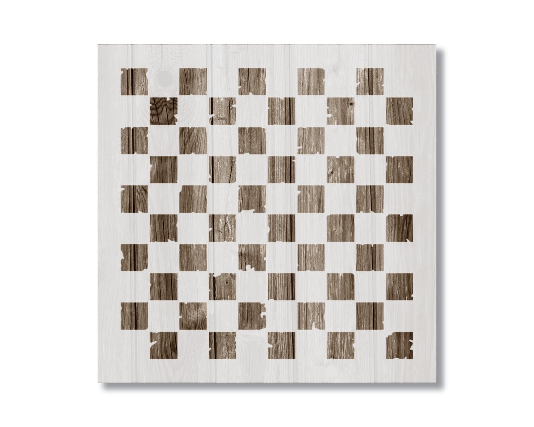 Checkerboard Distressed Stencil, Reusable Stencil for Painting, 1003 - Etsy