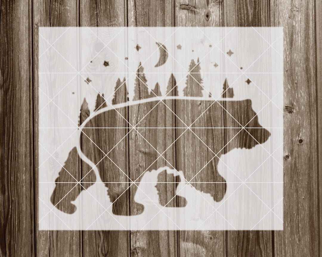 Bear Stencil, Reusable Stencil for Painting, 2157 - Etsy