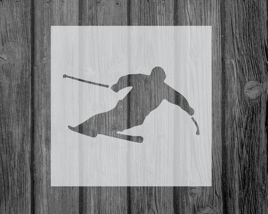 Skiing Stencil, Reusable Stencil for Painting, 809 - Etsy