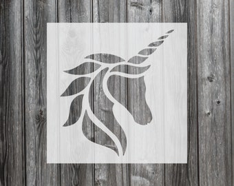 Unicorn Head Stencil Unicorn Stencil, Unicorn Stencils for Painting, Unicorn Horn Stencil ...