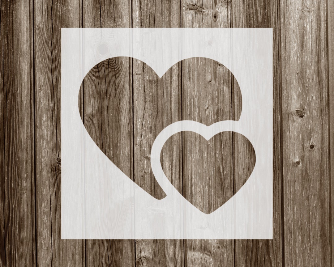 Hearts Stencil, Reusable Stencil for Painting, 934 - Etsy