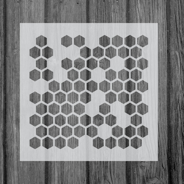 Hexagon Stencil Painting - Etsy