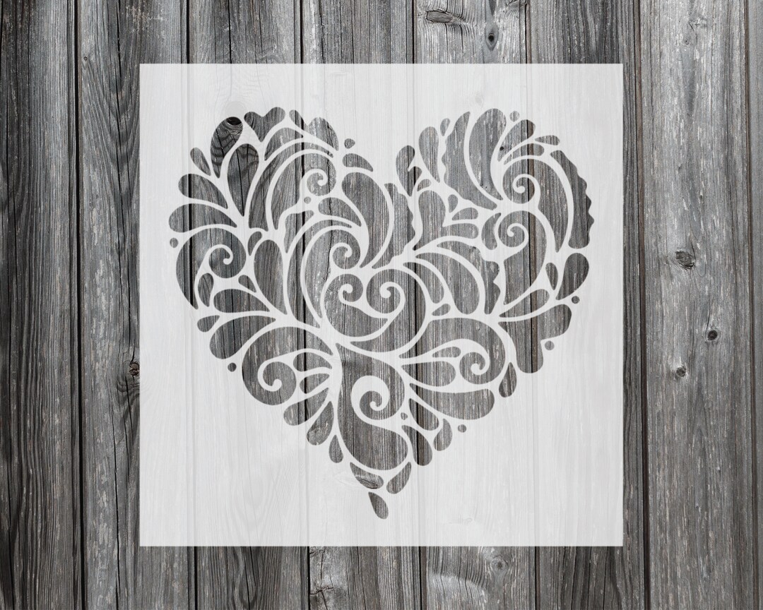 Heart Stencil, Reusable Stencil for Painting, 849 - Etsy