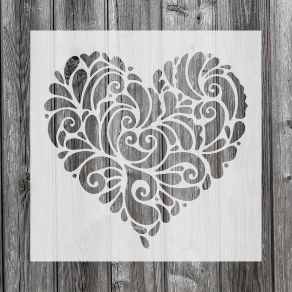 Heart Stencil - Etsy