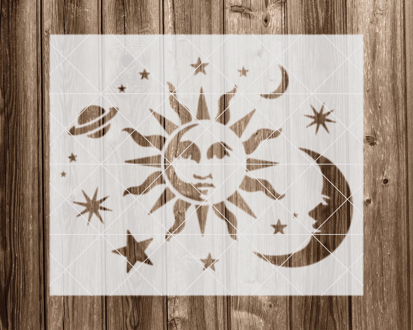 Sun Moon Stars Stencil, Reusable Stencil for Painting, 2381 - Etsy