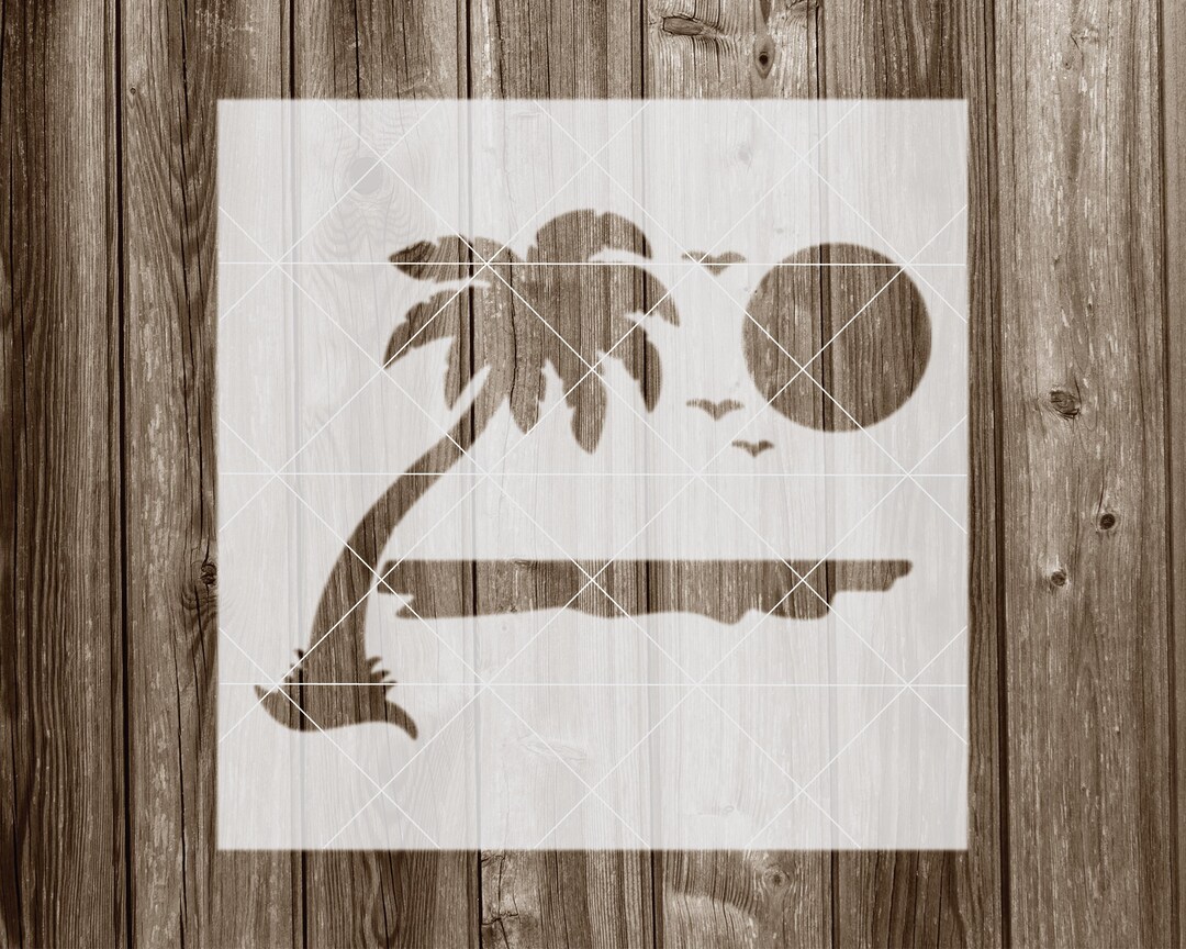Palm Tree Beach Stencil, Reusable Stencil for Painting, 2032 - Etsy