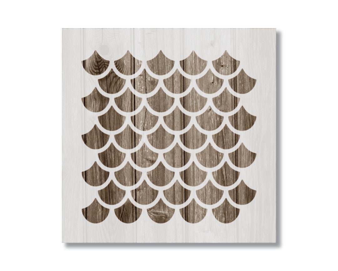 Fish Scales Stencil, Reusable Stencil for Painting, 1009 - Etsy