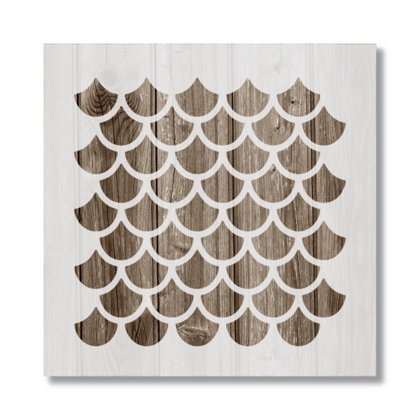 Fish Scale Stencil - Etsy