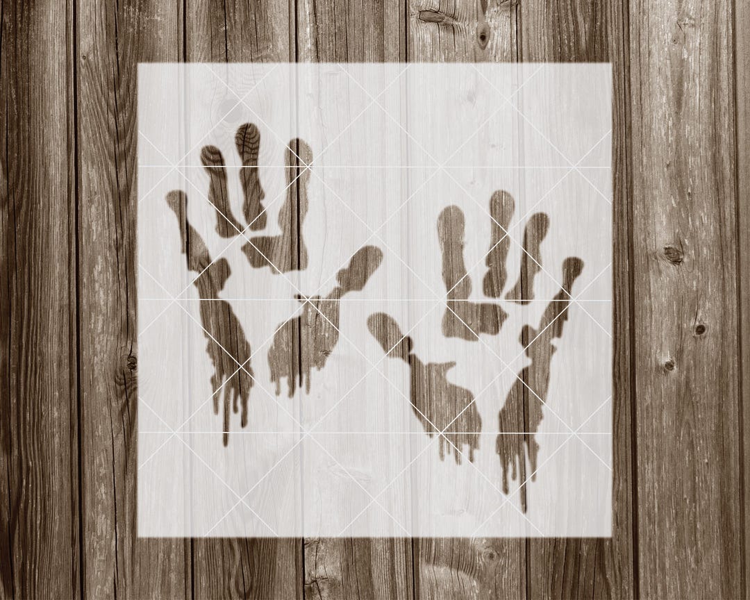 Hands Dripping Stencil, Reusable Stencil for Painting, 2017 - Etsy