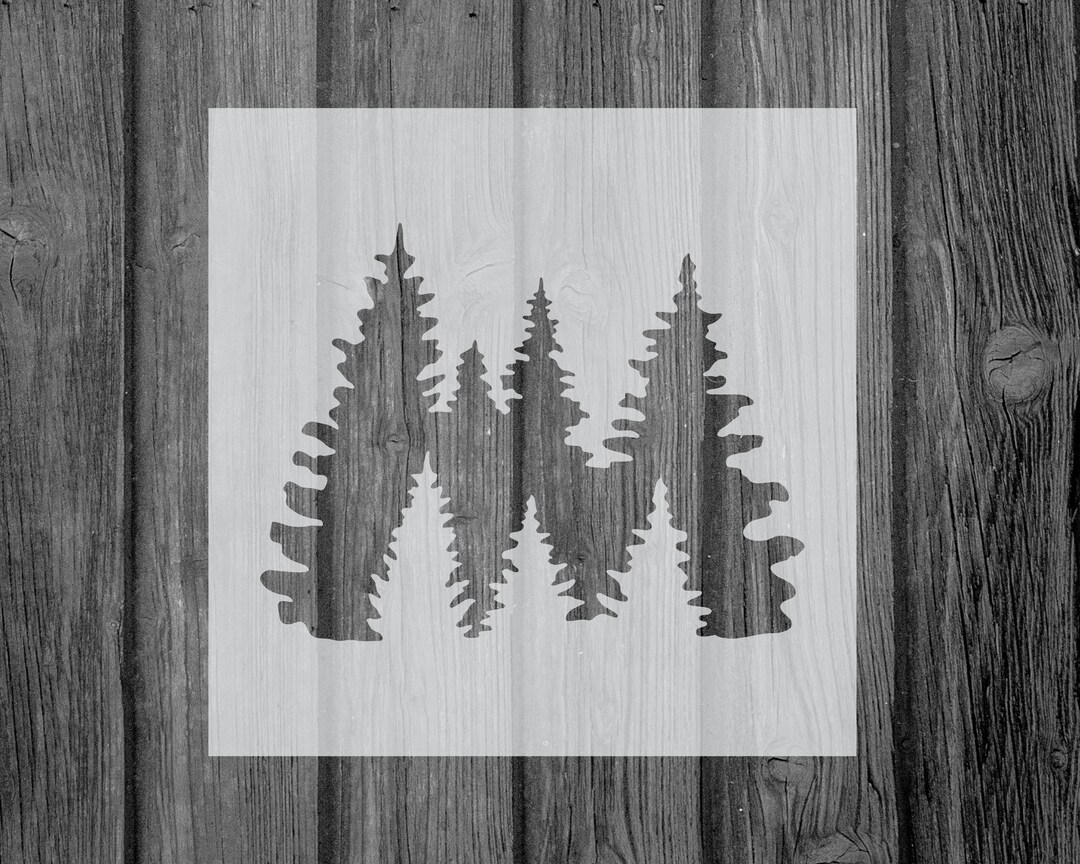 Trees Stencil, Reusable Stencil for Painting, 726 - Etsy