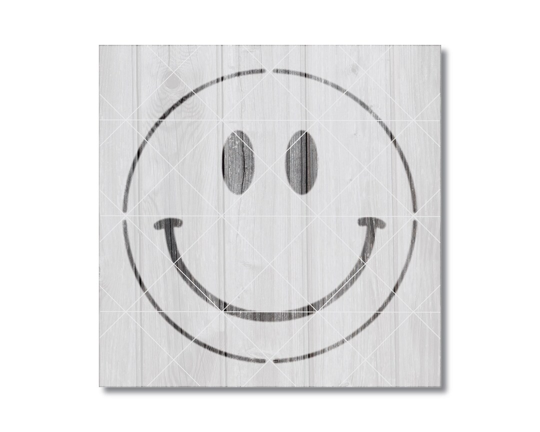 Happy Face Stencil, Reusable Mylar for Painting and Crafts, 2378 - Etsy