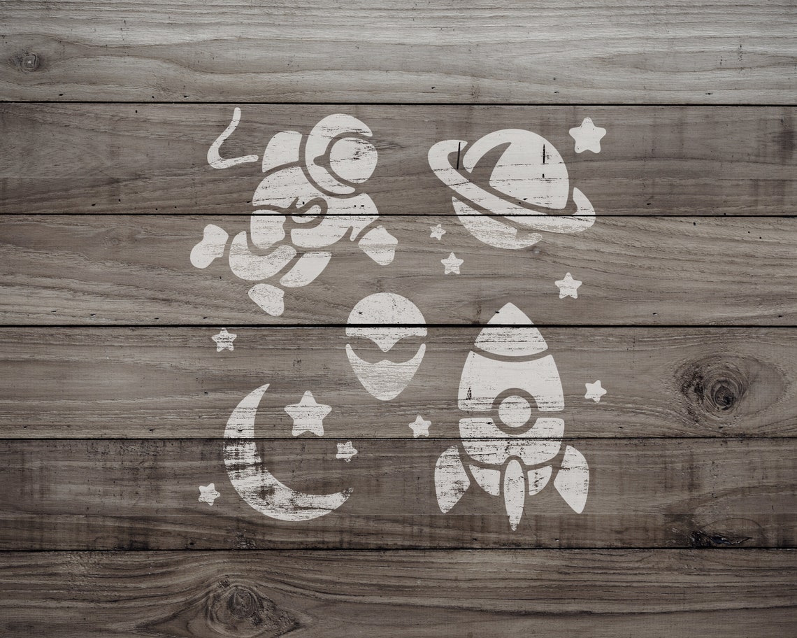 Outer Space Stencil, Reusable Stencil for Painting, 864 - Etsy