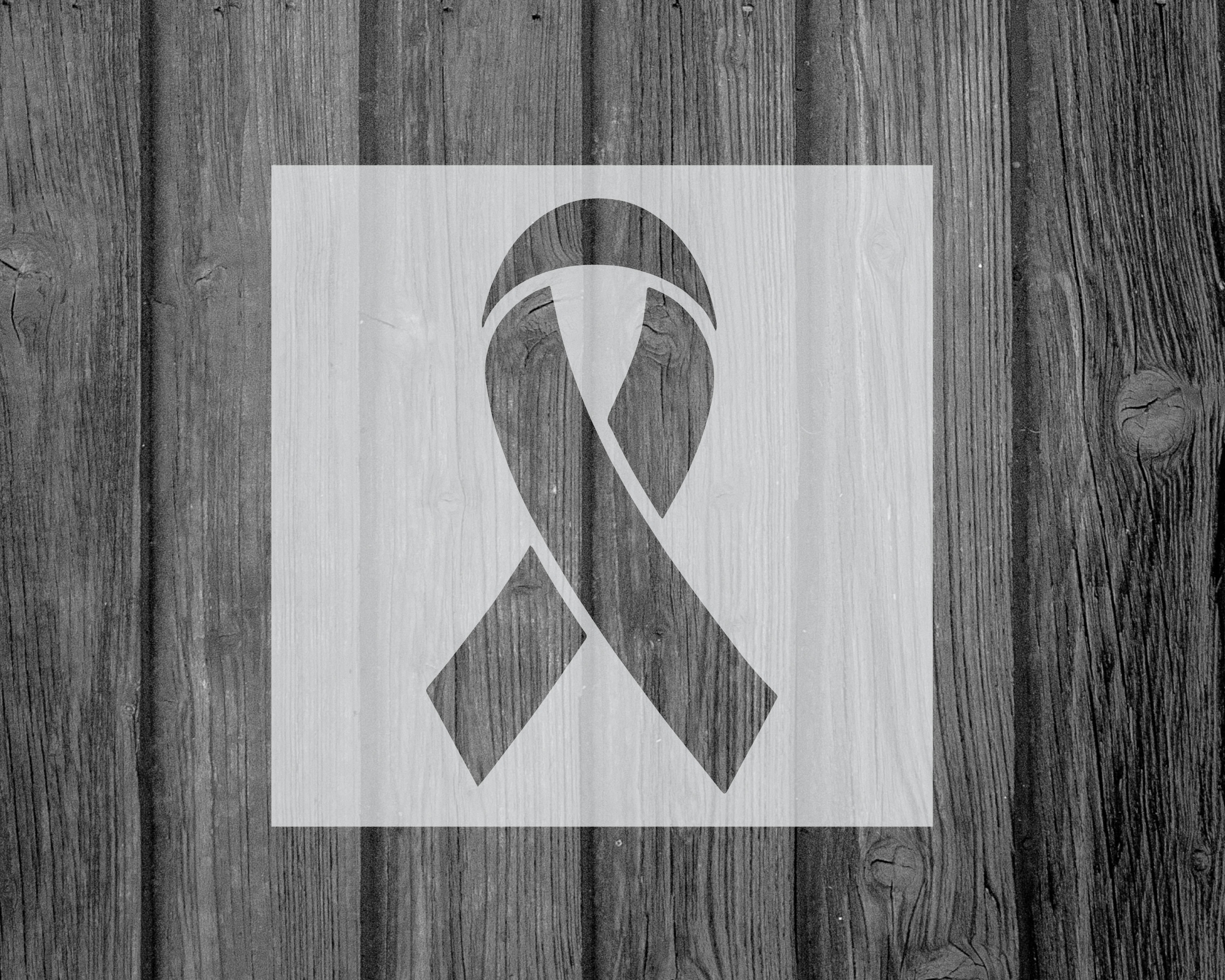 Cancer Ribbon Stencil