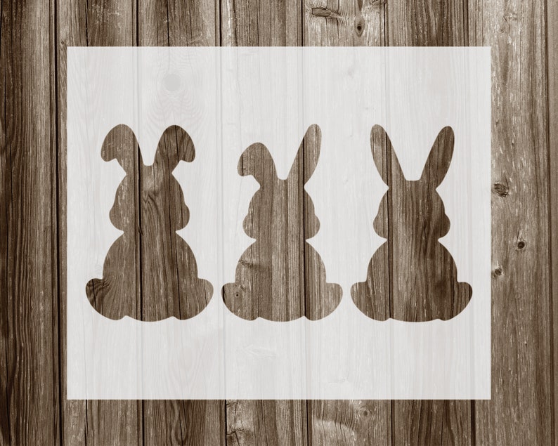 Bunnies Stencil, Reusable Stencil for Painting, 994 - Etsy