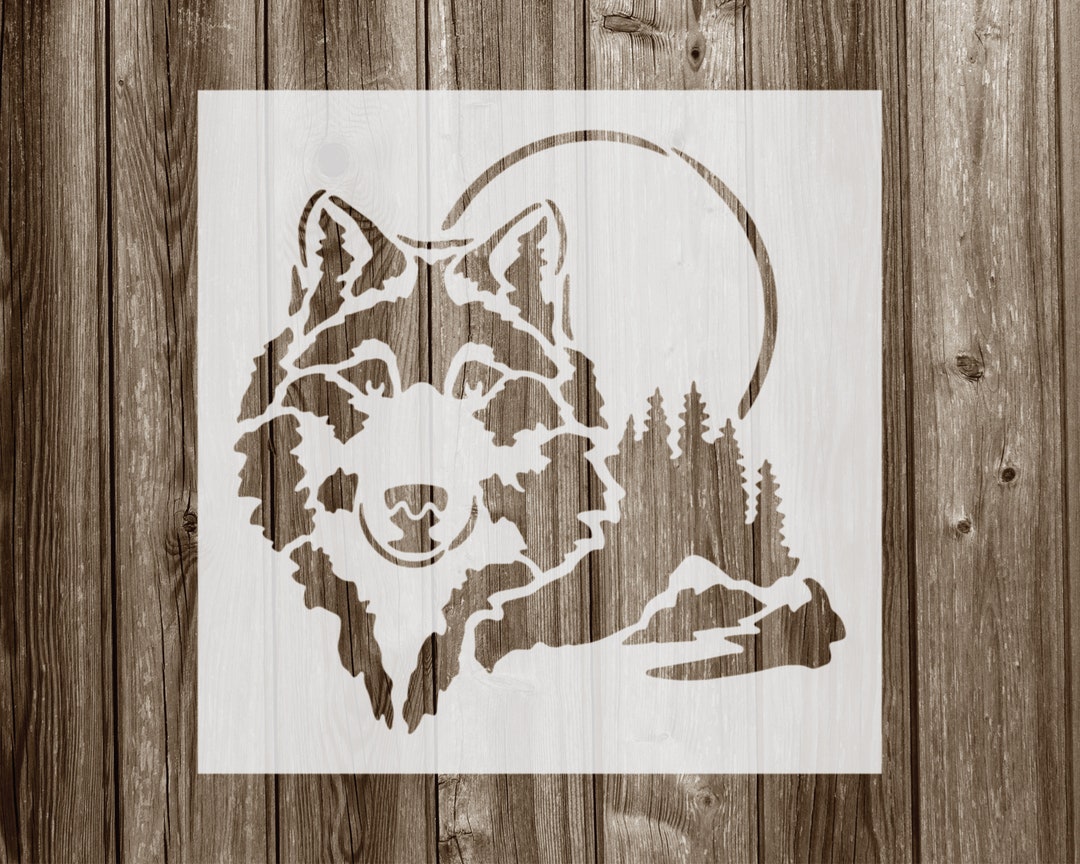Wolf Stencil, Reusable Stencil for Painting, 356 - Etsy
