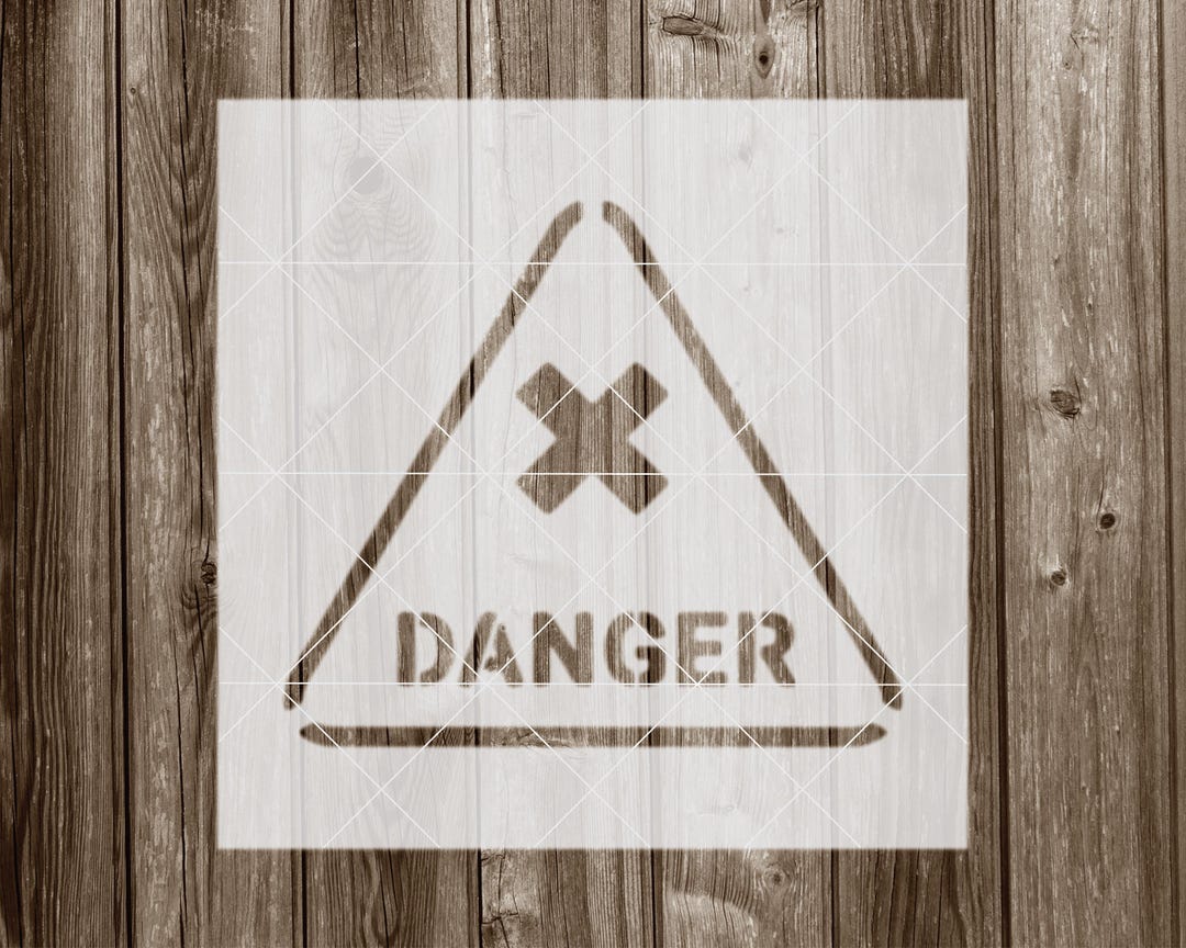 Danger Stencil, Reusable Stencil for Painting, 2037 - Etsy