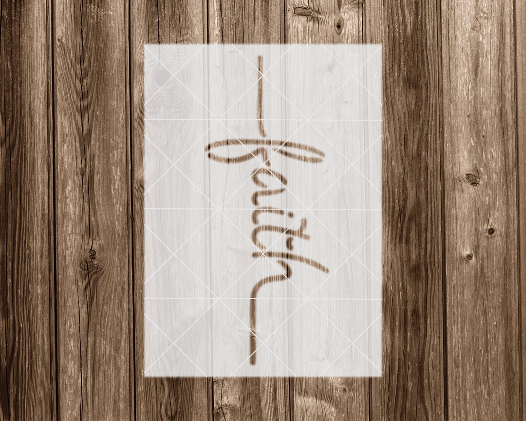 Faith Stencil, Reusable Stencil for Painting, 2243 - Etsy