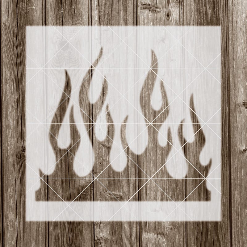Flame Stencil for Painting - Etsy